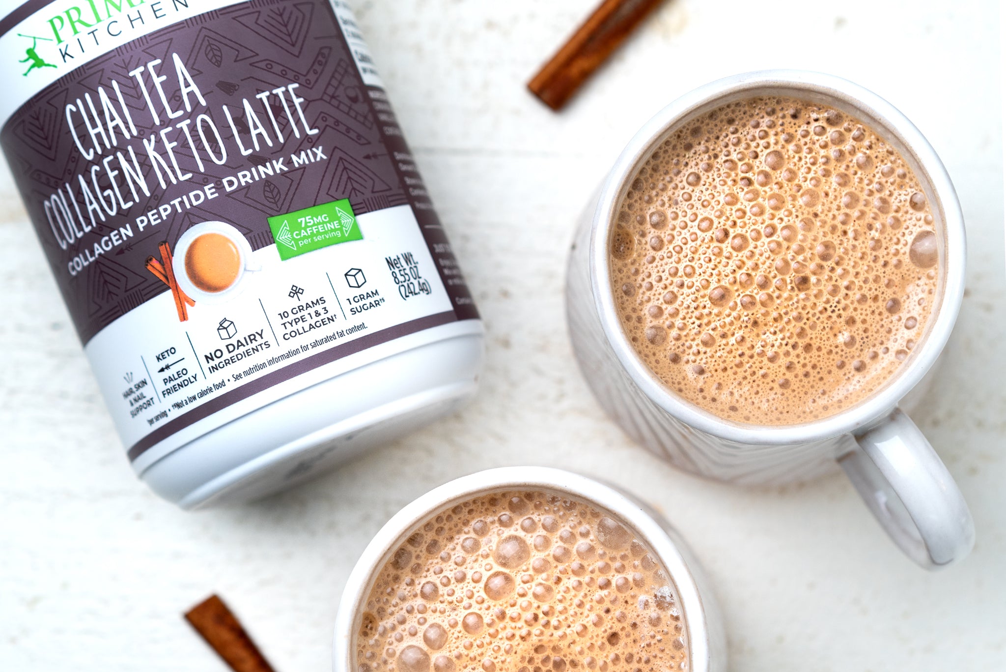 2 Minute Keto Chai Tea Latte with Collagen | Primal Kitchen®