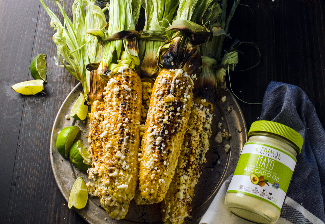 Mexican Grilled Corn with Classic Mayo and Ricotta | Primal Kitchen®