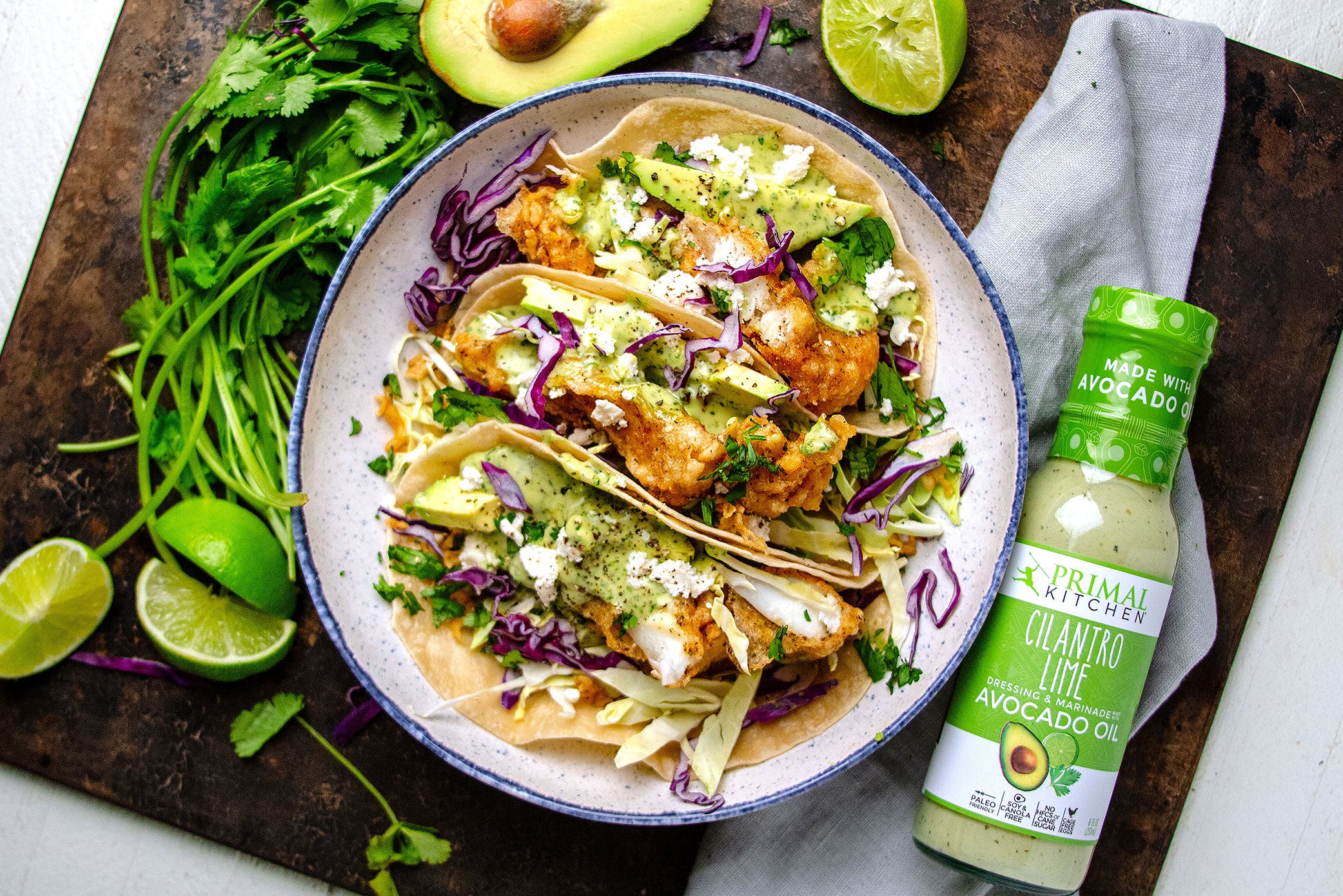 Cilantro Lime Fish Tacos | Primal Kitchen®