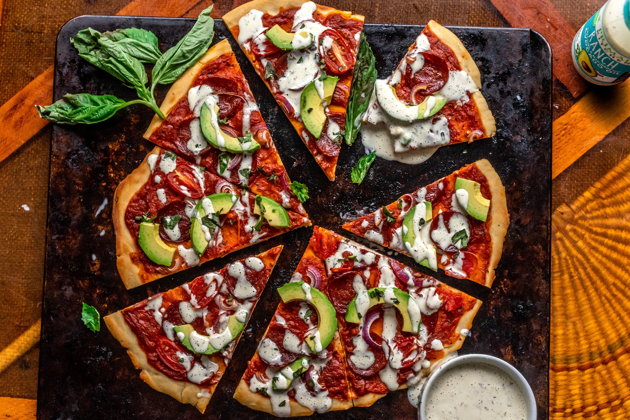 Avocado Pizza with Ranch Recipe | Gluten Free Pizza – Primal Kitchen