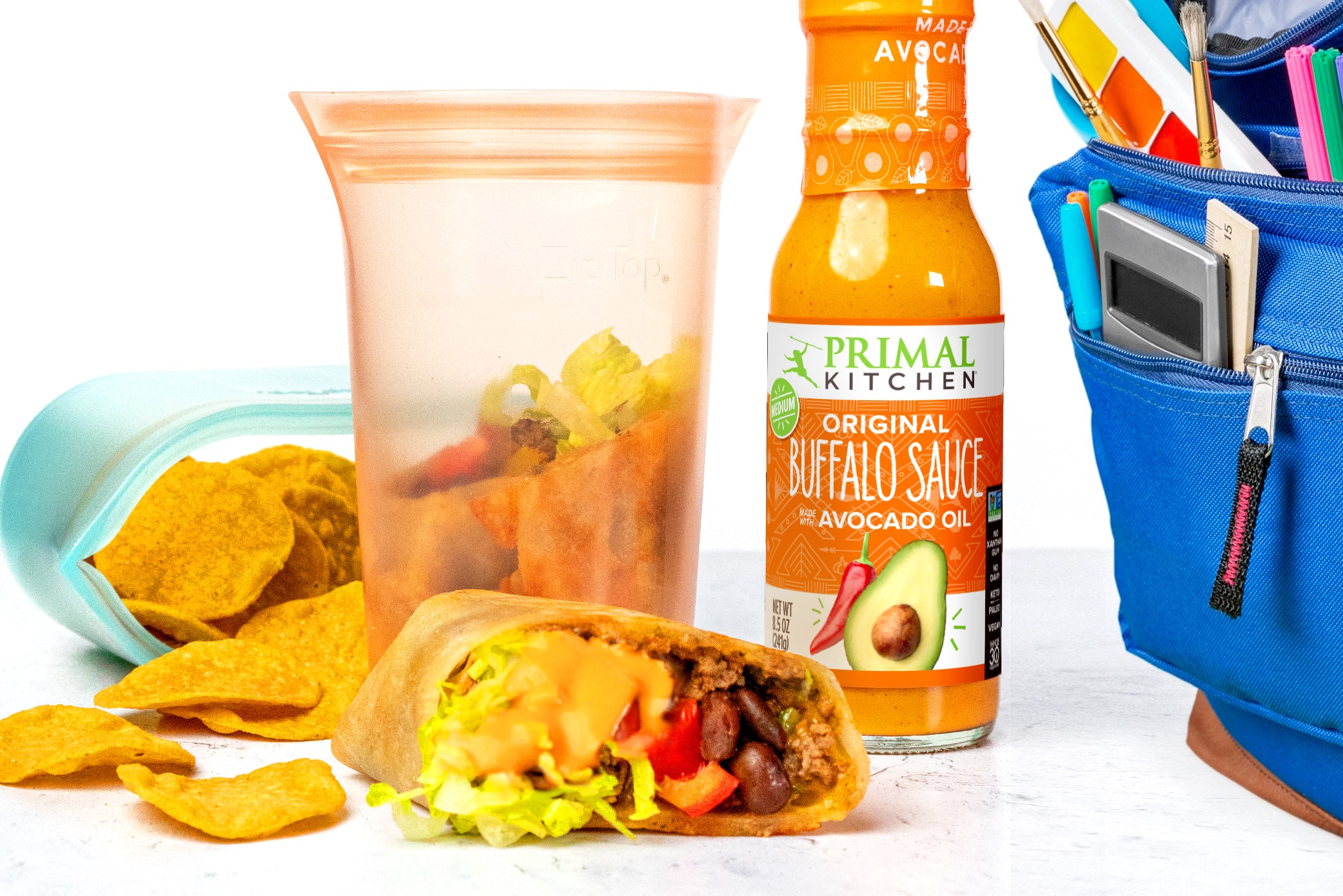 School Lunch Burritos with Buffalo Sauce – Primal Kitchen