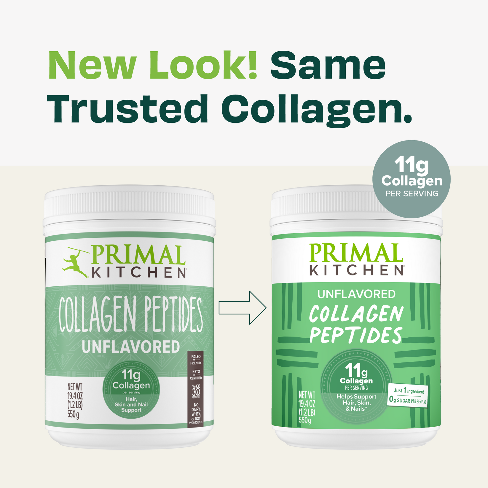 Unflavored Collagen Peptides | Keto Collagen Powder Drink Mix | Primal ...