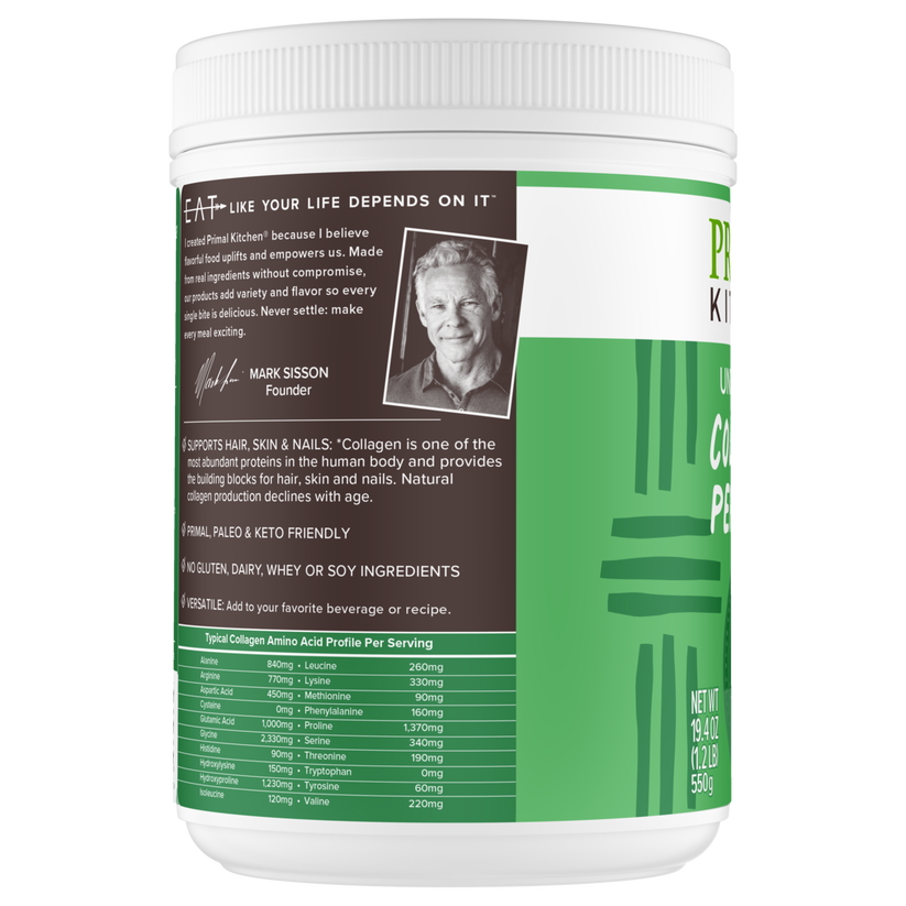 Unflavored Collagen Peptides | Keto Collagen Powder Drink Mix | Primal ...