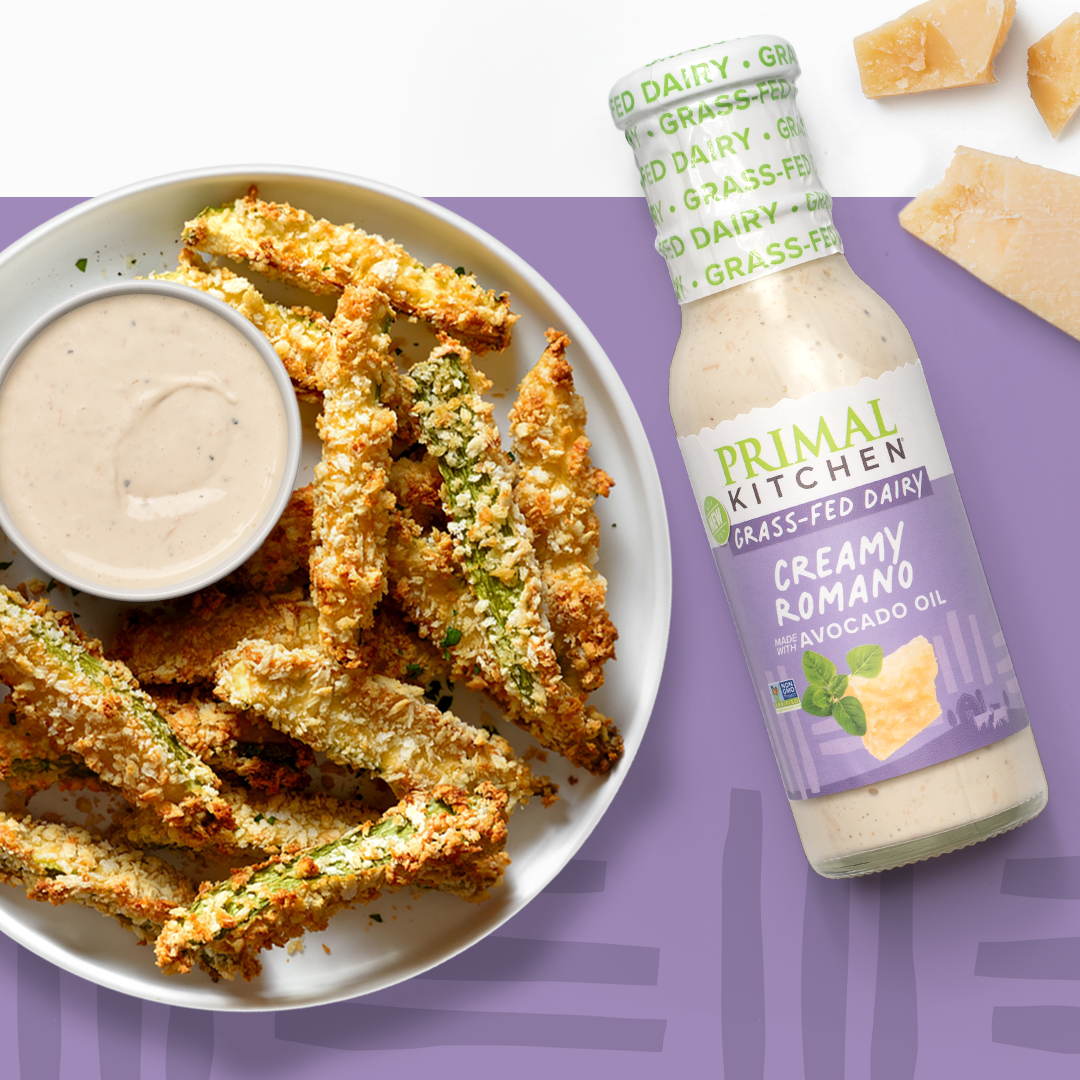 Primal Kitchen Creamy Romano Dressing | Grass-fed Romano Cheese