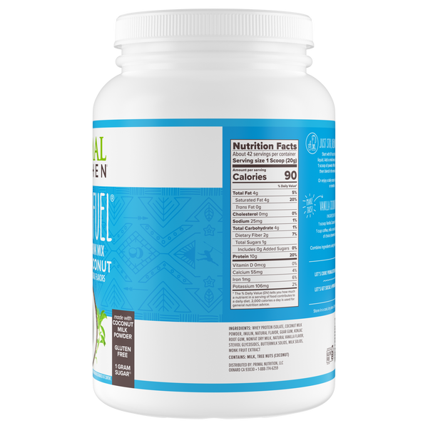 Vanilla Whey Protein Powder: Keto, Paleo, Gluten Free | Primal Fuel ...