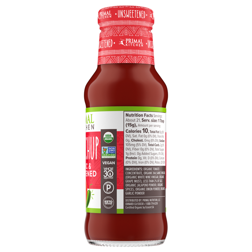 Spicy Ketchup | Organic, Unsweetened Ketchup| Primal Kitchen