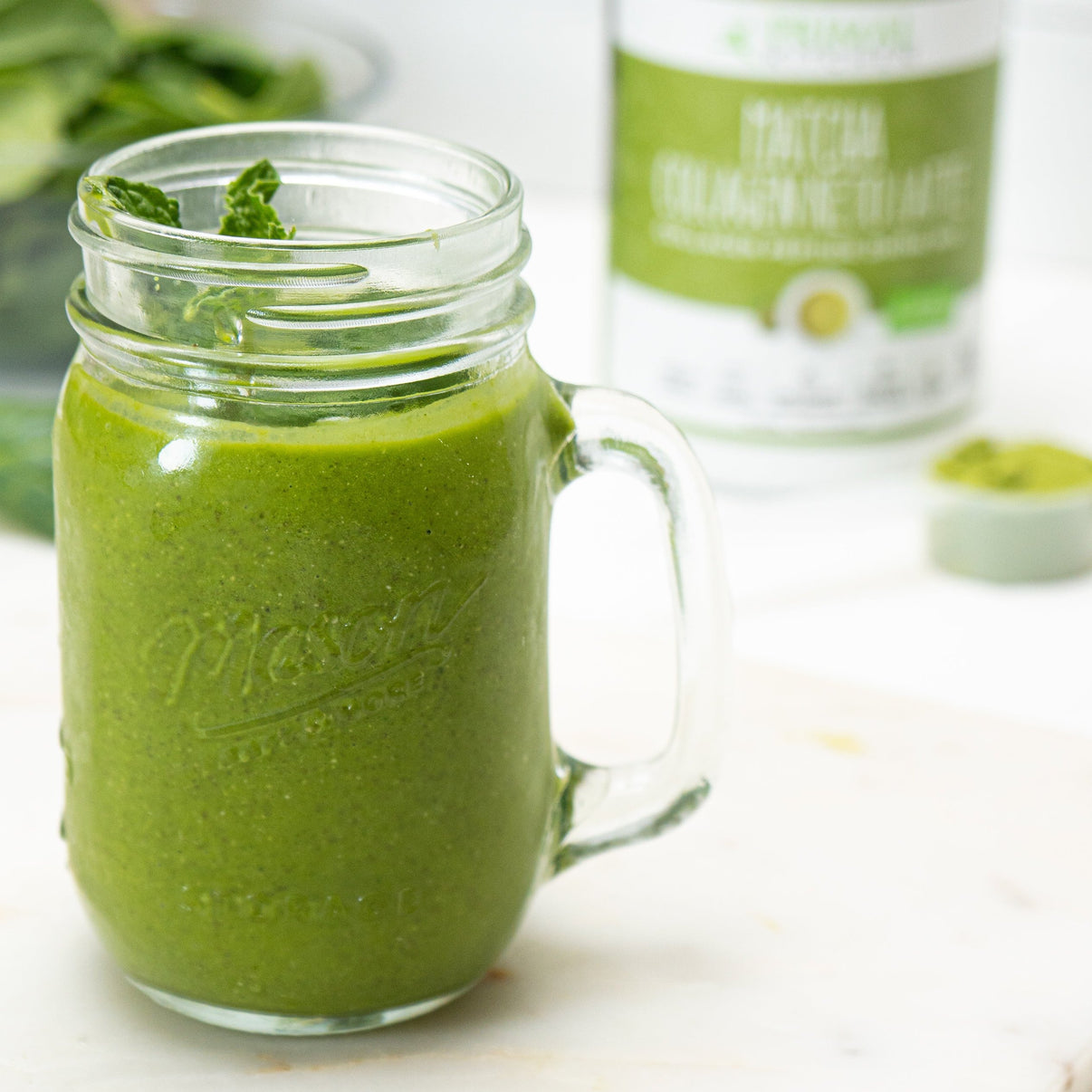 Matcha Keto Latte with Collagen Peptides: Keto Collagen Drink | Primal ...