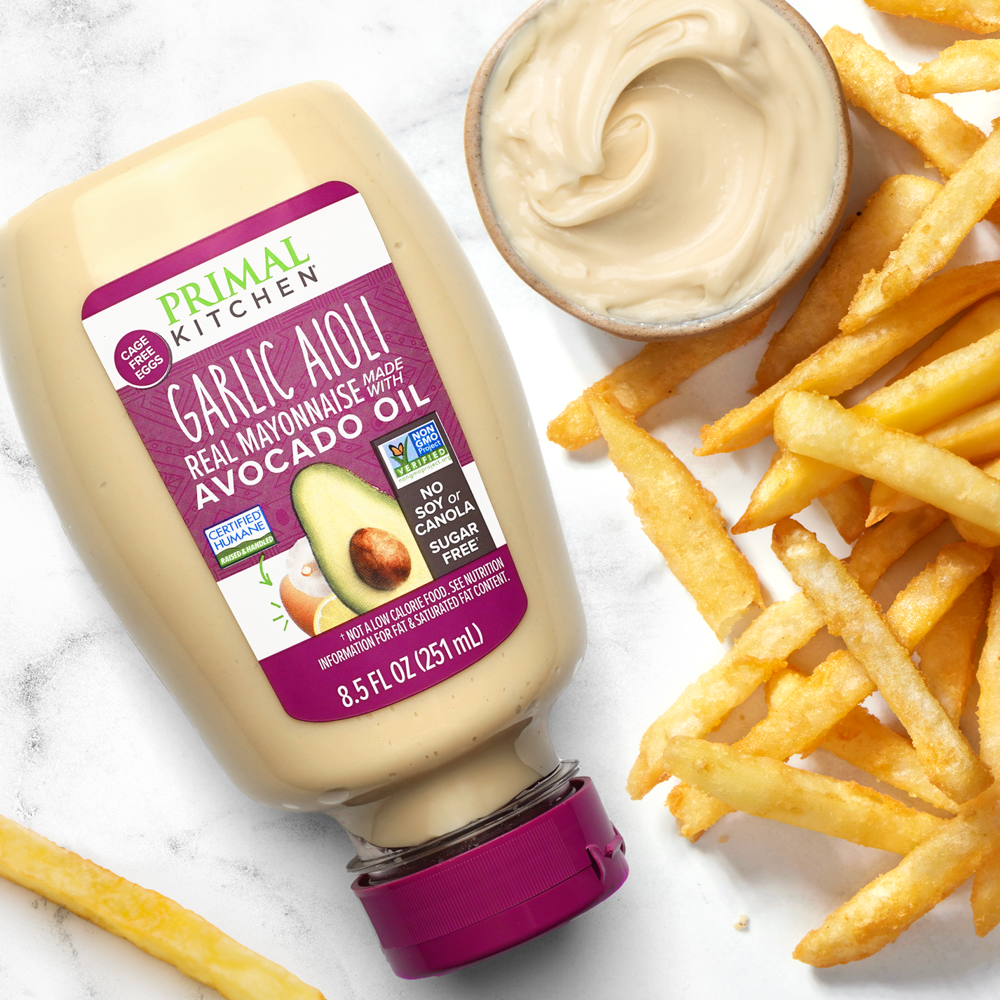 Garlic Aioli Mayo Squeeze Bottle: Avocado Oil, Whole30, Keto | Primal ...